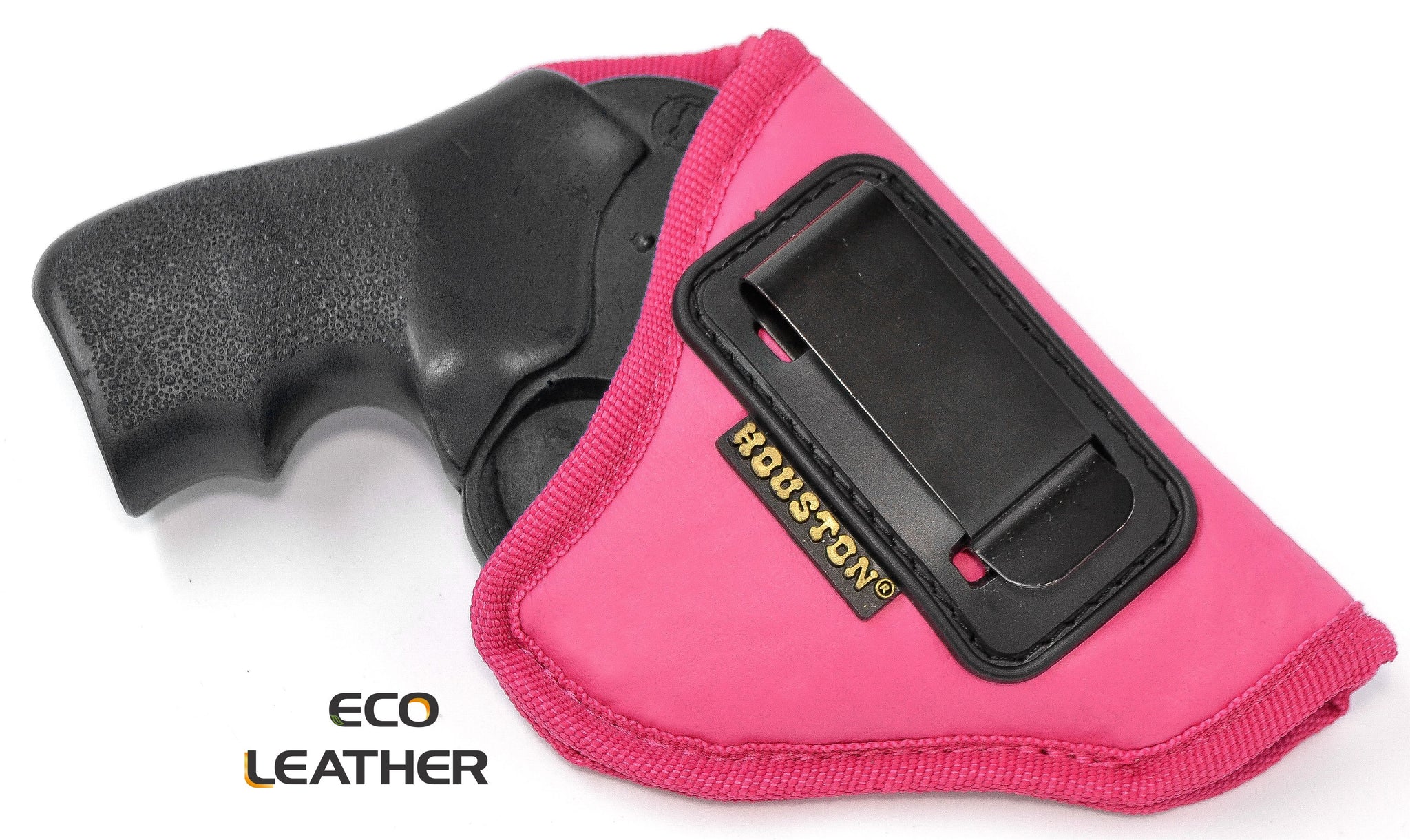 ECO- LEATHER Pink Holster IWB with metal clip – Houston Gun Holsters, LLC