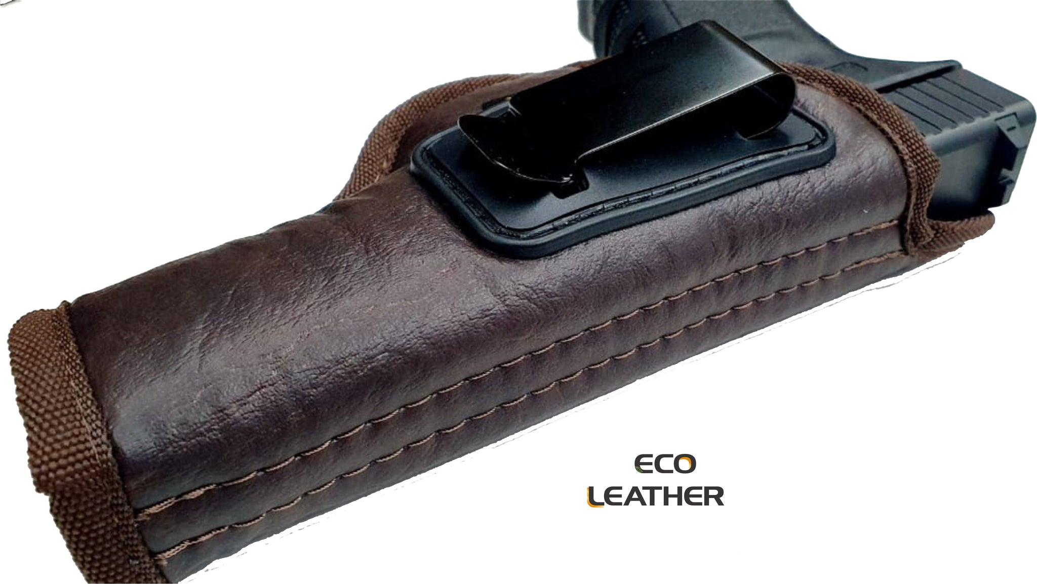 ECO-LEATHER Brown Holster IWB – Houston Gun Holsters, LLC